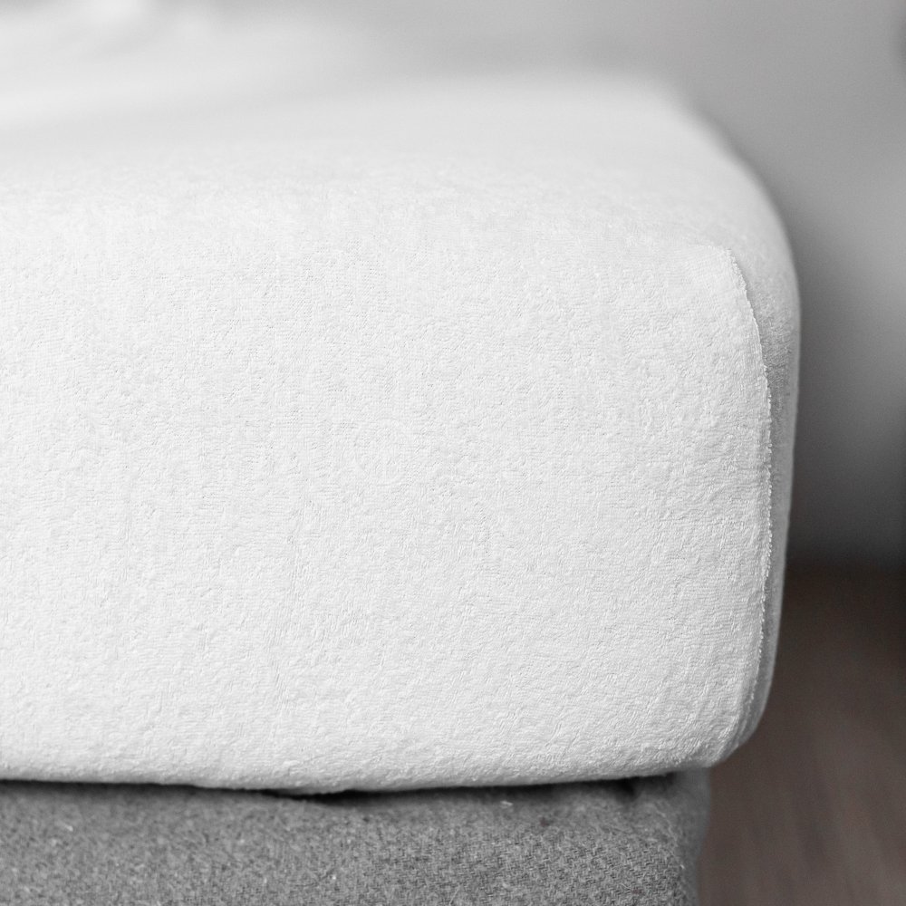 Terry sheets with elastic : Terry sheet with rubber (white)