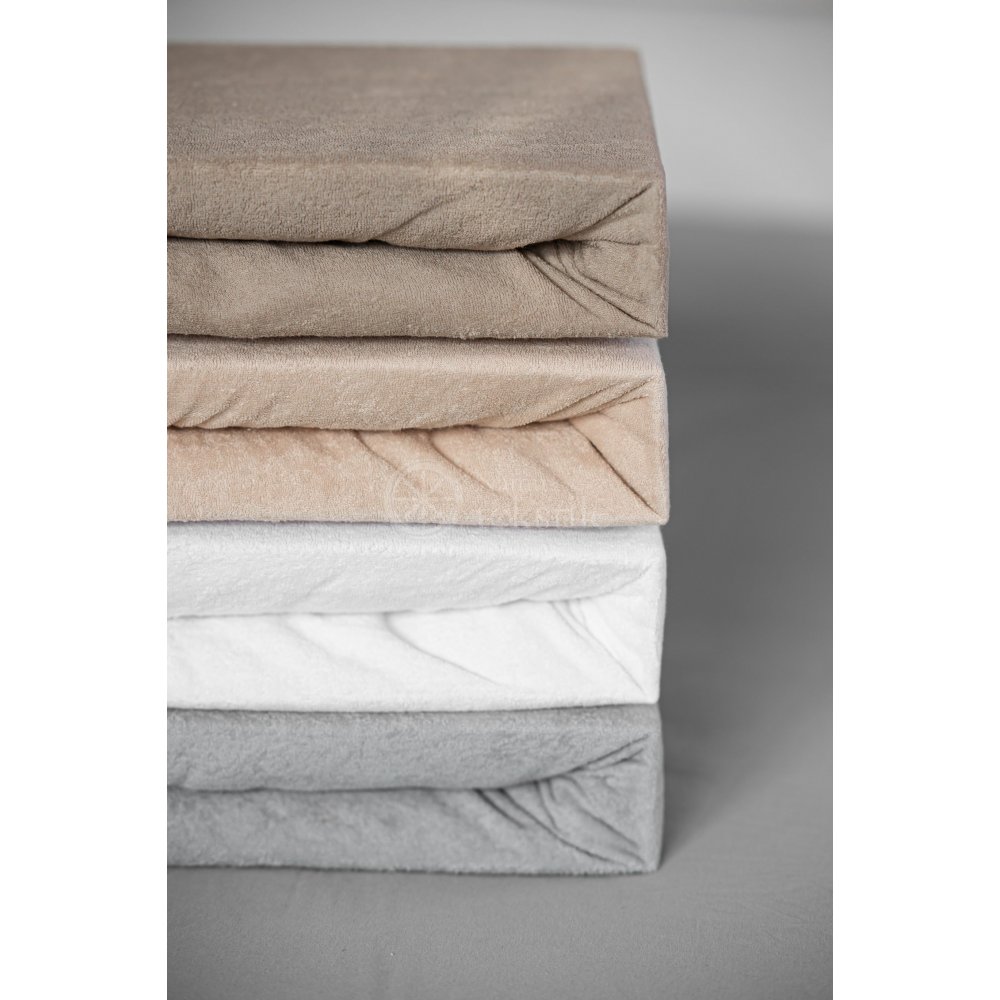 Terry sheets with elastic : Terry sheet with rubber (white)