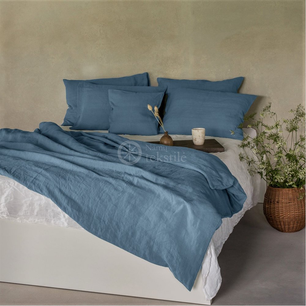 Linen bedding : Linen bedding BLUE