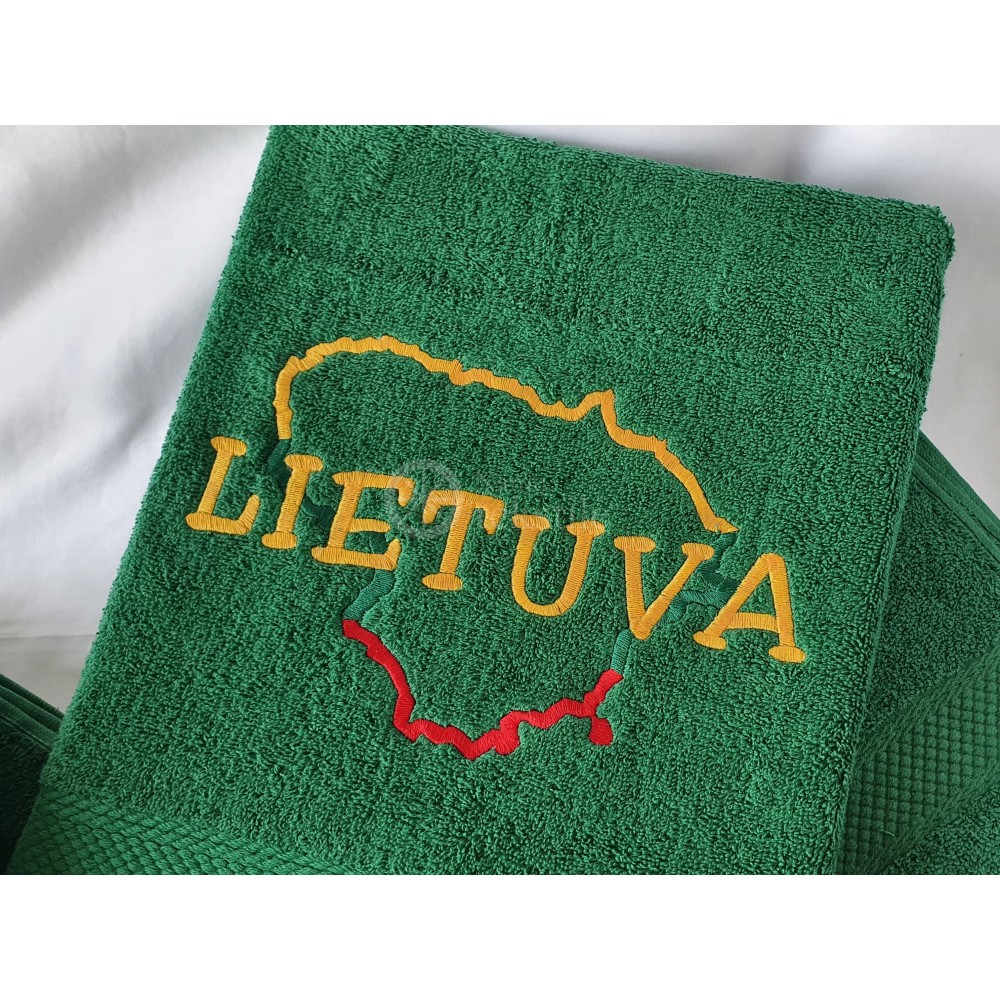 Siuvinėti rankšluosčiai : Siuvinėtas proginis rankšluostis "LIETUVA"
